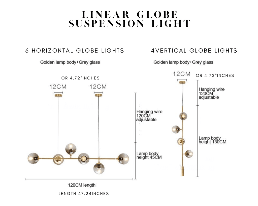 Linear Globe Suspension Light